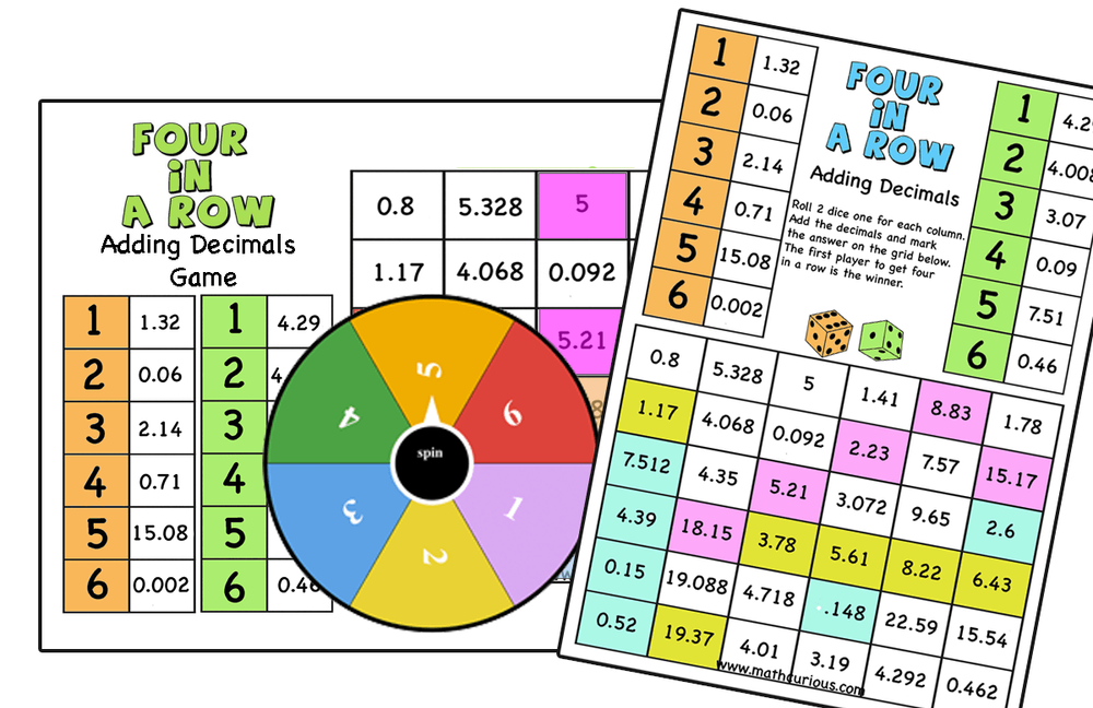 Decimal Operations Games/worksheets | Math Curious