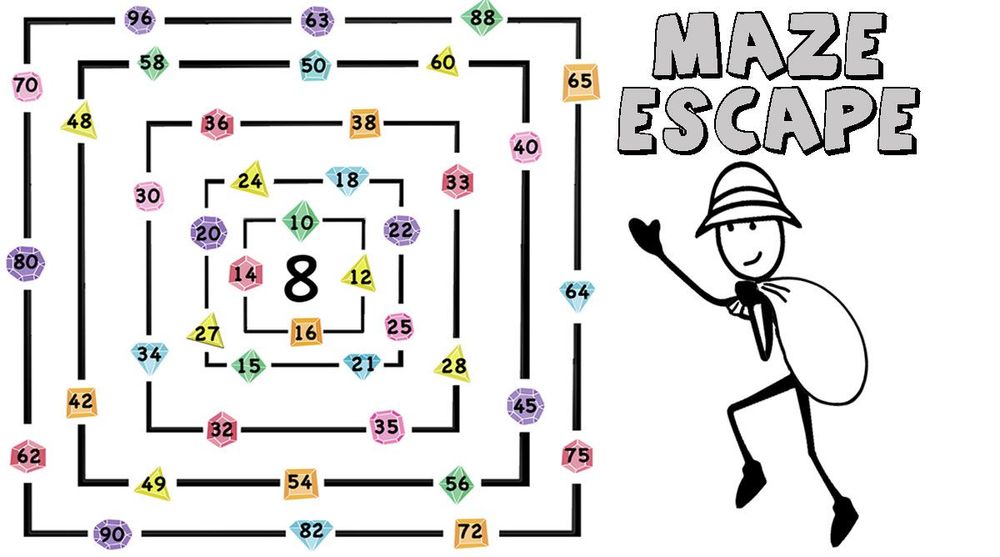 Maze Escape- A single-player game to practice the multiplication facts ...