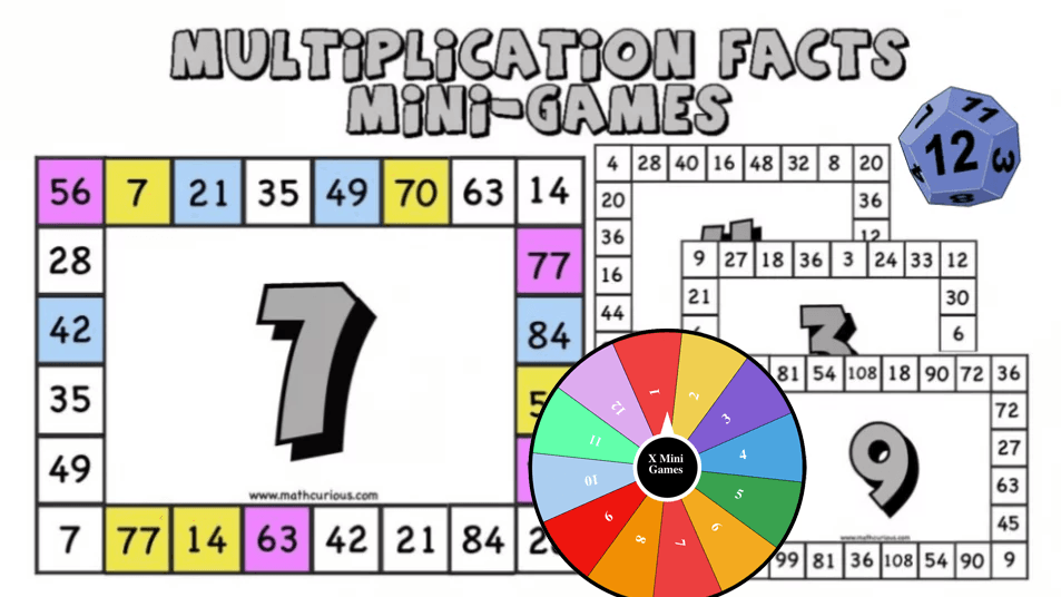 Multiplication Facts mini-games (+google slides version) | Math Curious