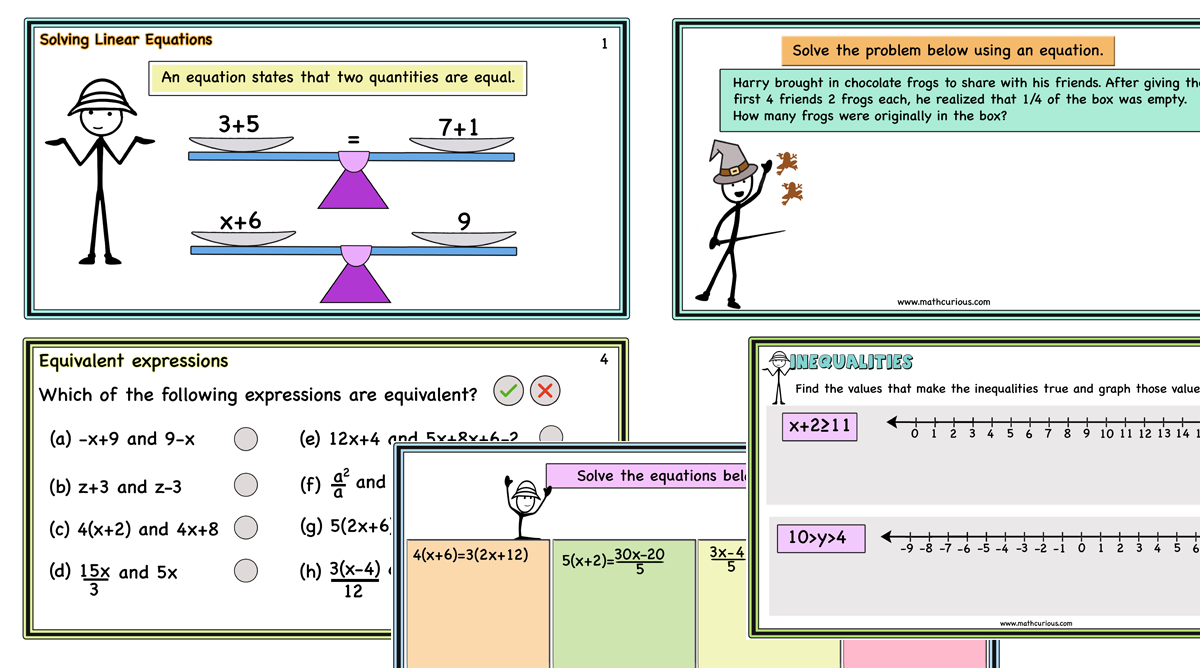 Algebra Simplifying Expressions Solving Linear Equations And